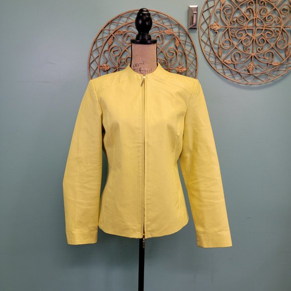 Russell Kemp | Jackets & Coats | Russel Kemp Yellow Leather Jacket ...